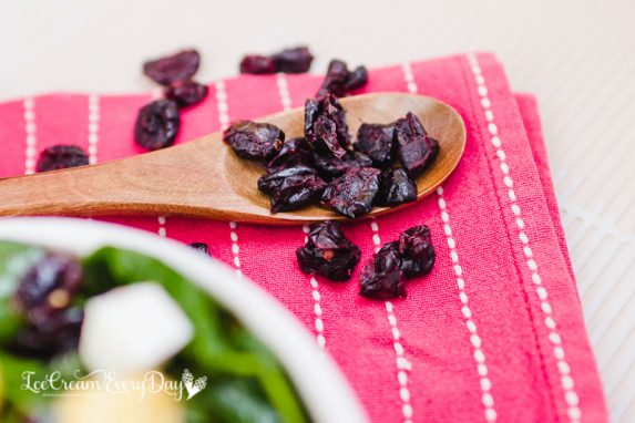 Salad Toss: Baby Spinach and Cranberry Reduction